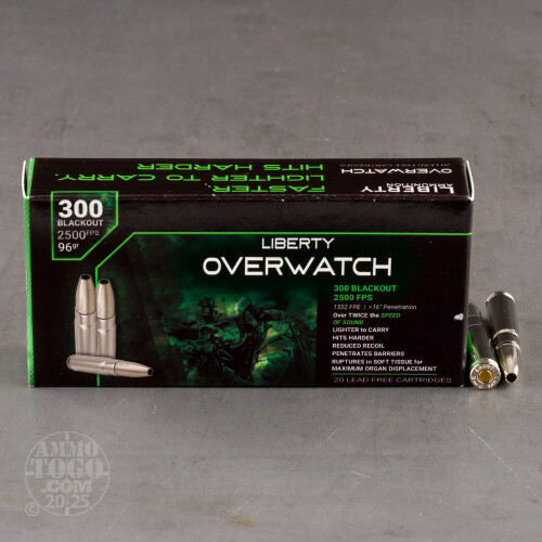 300 AAC Blackout Ammunition for Sale. Liberty Ammunition 96 Grain Solid ...