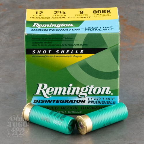 12 Gauge Ammo - 25 Rounds of 3/4 oz. #00 Buck by Remington