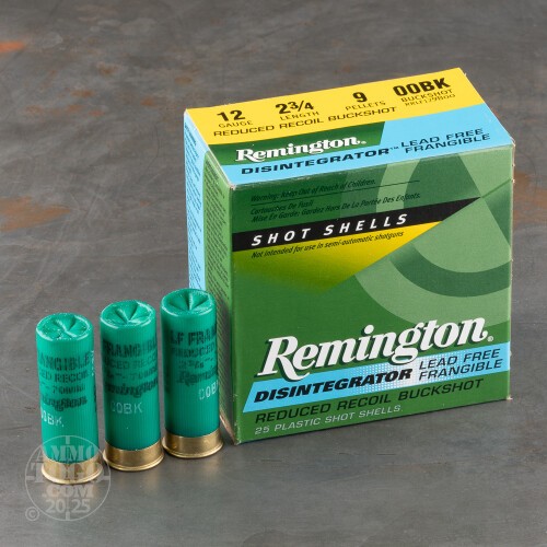 12 Gauge Ammo - 25 Rounds of 3/4 oz. #00 Buck by Remington