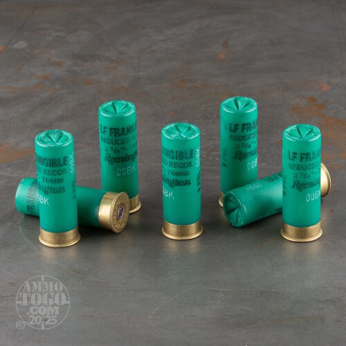 12 Gauge Ammo - 25 Rounds of 3/4 oz. #00 Buck by Remington