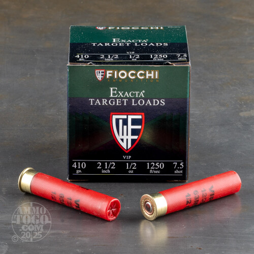 410 Gauge Ammunition for Sale. Fiocchi 1/2 oz. #7-1/2 Shot - 25 Rounds