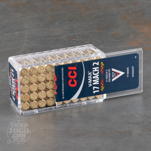 17 HM2 (Mach 2) Ammunition for Sale. CCI 17 Grain V-MAX - 50 Rounds