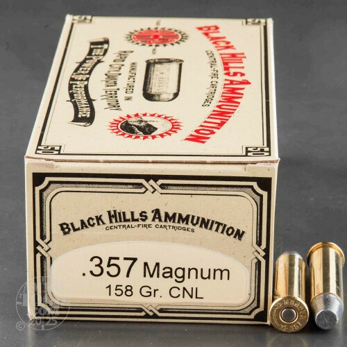 357 Magnum Ammo - 50 Rounds of 158 Grain Lead Round Nose (LRN) by Black ...