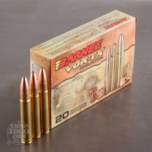 416 Remington Magnum Ammo - 20 Rounds of 400 Grain TSX by Barnes