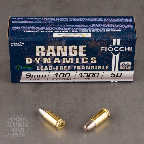 Cheap 9mm Luger (9x19) ammo - Bulk Fiocchi Frangible 1000 Round Packs