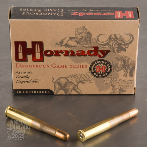 450-400 NE Ammo - 20 Rounds of 400 Grain Flat-Point Solids by Hornady