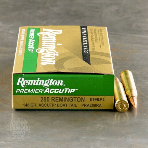 280 Remington Ammunition for Sale. Remington 140 Grain AccuTip - 20 Rounds