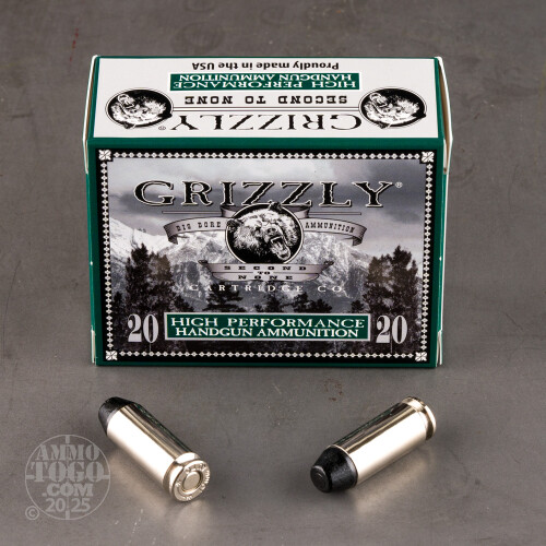 10mm Auto Ammunition for Sale. Grizzly Ammo 200 Grain Hard Cast - 20 Rounds