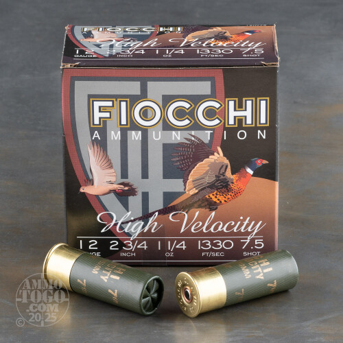 12 Gauge Ammo - 25 Rounds of 1-1/4 oz. #7-1/2 Shot by Fiocchi