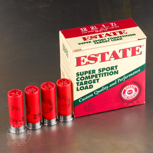 12 Gauge Ammunition for Sale. Estate Cartridge 1 oz. #7-1/2 Shot - 250 ...