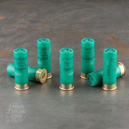 12 Gauge Ammo - 25 Rounds of #00 Buck by Remington