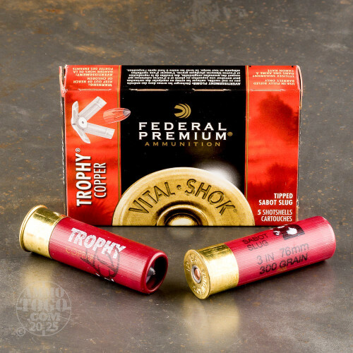 12 Gauge Sabot Slug Ammo for Sale by Federal - 5 Rounds
