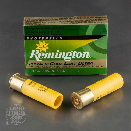 20 Gauge Ammo - 5 Rounds of 260 Grain Sabot Slug by Remington