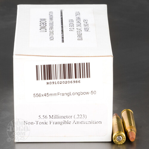 5.56x45mm Ammo - 50 Rounds of Frangible by Longbow