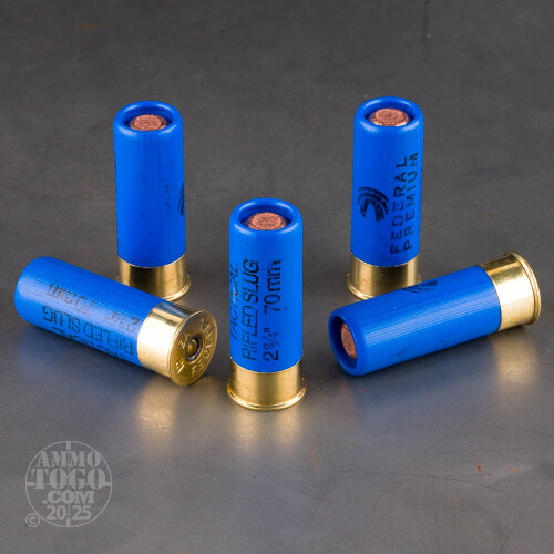 12 Gauge Ammo - 5 Rounds of 1 oz. Rifled Slug by Federal