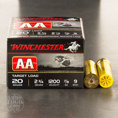 20 Gauge Ammo - 250 Rounds of 7/8 oz. #9 Shot by Winchester