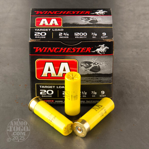 20 Gauge Ammo - 250 Rounds of 7/8 oz. #9 Shot by Winchester