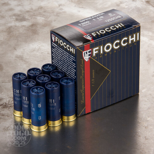 12 Gauge #8 Shot Ammo for Sale by Fiocchi - 25 Rounds
