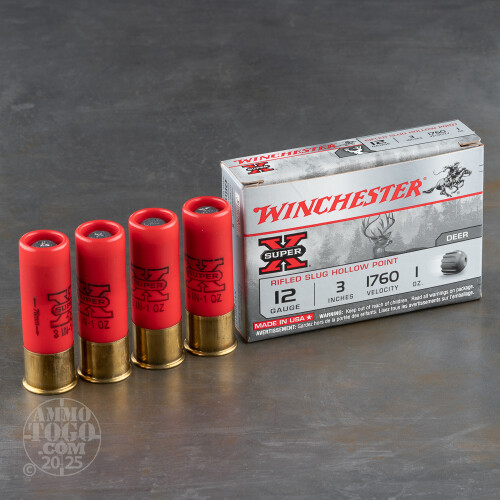 12 Gauge Rifled Slug Ammo for Sale by Winchester - 5 Rounds