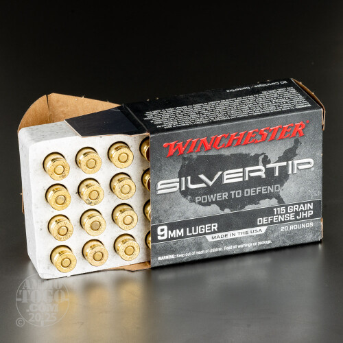 9mm Luger (9x19) Ammo - 200 Rounds of 115 Grain Jacketed Hollow-Point ...