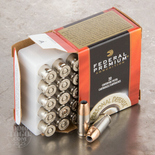 9mm Luger (9x19) Ammo - 20 Rounds of 147 Grain Jacketed Hollow-Point ...