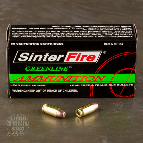 380 Auto (ACP) Frangible Ammo for Sale by SinterFire - 50 Rounds