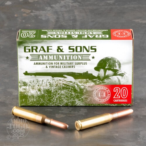 6.5x52 Carcano Ammo - 20 Rounds of 160 Grain Soft-Point (SP) by Hornady