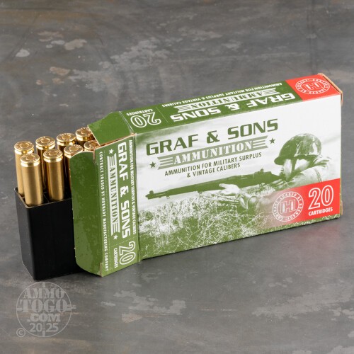 6.5x52 Carcano Ammo - 20 Rounds of 160 Grain Soft-Point (SP) by Hornady