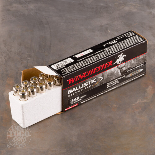 243 WSSM Ammunition for Sale. Winchester 95 Grain Polymer Tipped - 20 ...
