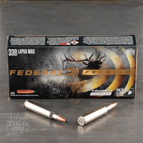 338 Lapua Magnum Polymer Tipped Ammo for Sale by Federal - 20 Rounds