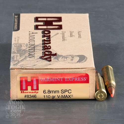 6.8 SPC V-MAX Ammo for Sale by Hornady - 20 Rounds