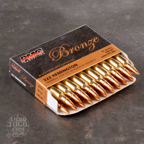223 Remington Ammo - 200 Rounds of 55 Grain Full Metal Jacket Boat Tail ...
