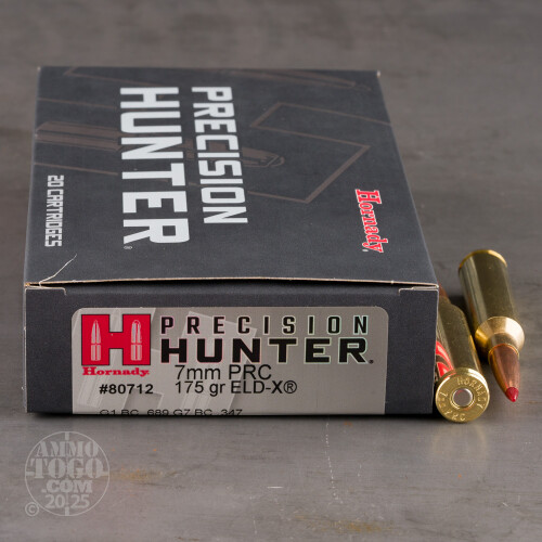 7mm PRC Ammo - 20 Rounds of 175 Grain ELD-X by Hornady