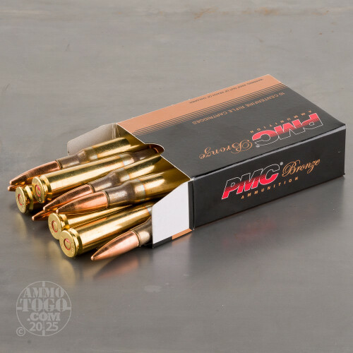50 BMG Ammunition for Sale. PMC 660 Grain Full Metal Jacket Boat Tail ...