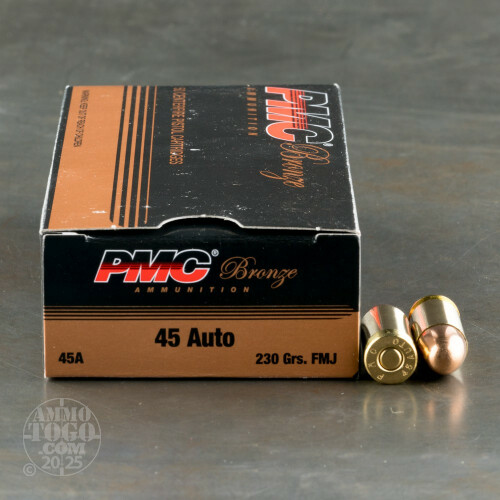 Cheap 45 ACP (Auto) ammo - Bulk PMC Full Metal Jacket (FMJ) 750 Round Packs