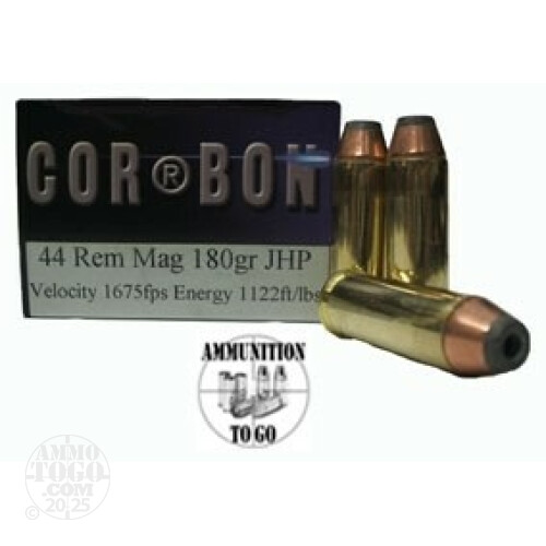 44 Magnum Jacketed Hollow-Point (JHP) Ammo for Sale by Corbon - 20 Rounds