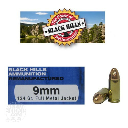 9mm Luger (9x19) Full Metal Jacket (FMJ) Ammo for Sale by Black Hills ...