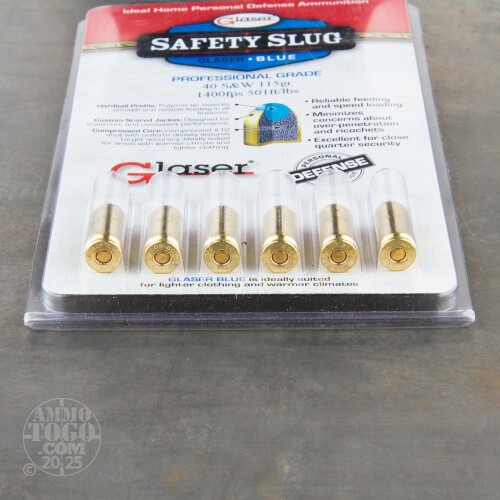 40 Smith & Wesson Rifled Slug Ammo for Sale by Glaser Safety Slug - 6 ...