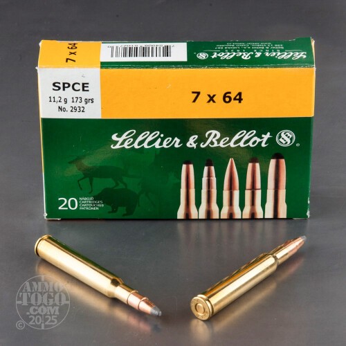 7x64mm Brenneke Ammunition for Sale. Sellier & Bellot 173 Grain Soft ...