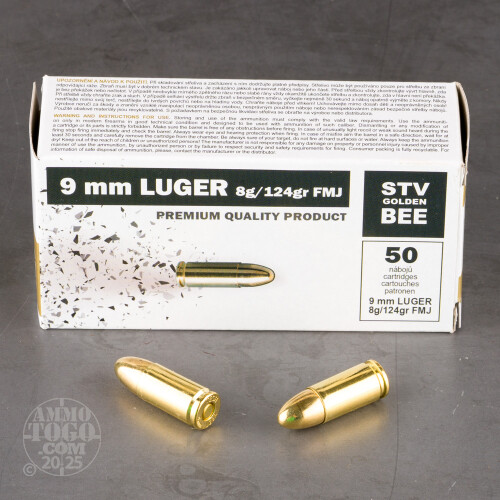 Cheap 9mm Luger (9x19) ammo - Bulk STV Full Metal Jacket (FMJ) 1000 ...