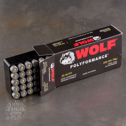 Bulk Wolf 45 ACP (Auto) Ammo for Sale - 500 Rounds