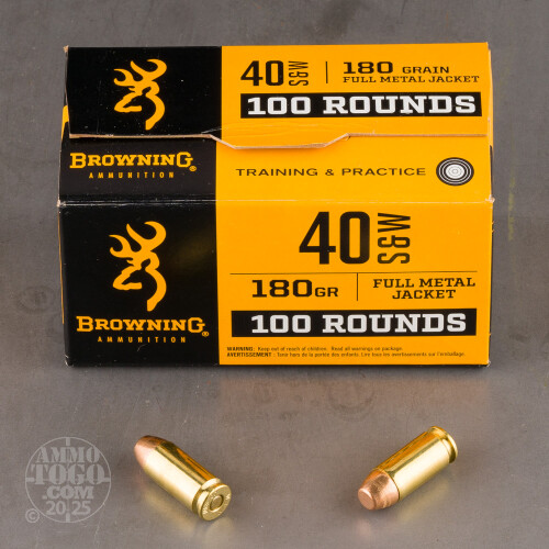 Cheap 40 Smith & Wesson ammo - Bulk Browning Full Metal Jacket (FMJ ...