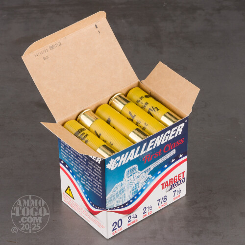 20 Gauge Ammo - 250 Rounds of 7/8 oz. #7-1/2 Shot by Challenger