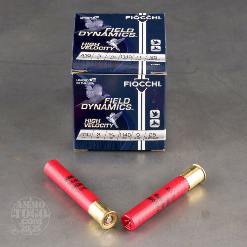 410 Gauge Ammo - 25 Rounds of 11/16 oz. #9 Shot by Fiocchi