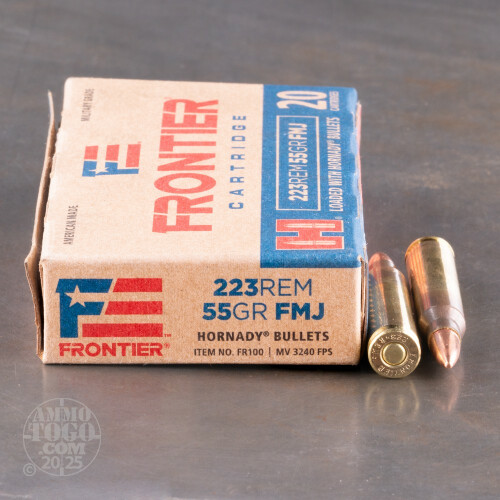 223 Remington Ammo - 20 Rounds of 55 Grain Full Metal Jacket (FMJ) by ...