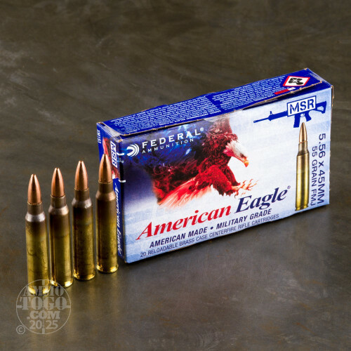 Bulk Federal 5.56x45mm Ammo for Sale - 500 Rounds