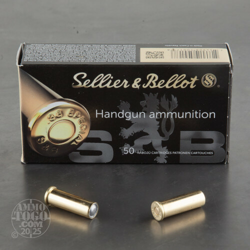 38 Special Ammo - 50 Rounds of 148 Grain Lead Wadcutter by Sellier & Bellot