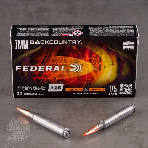 7mm Backcountry Ammunition for Sale. Federal 175 Grain Polymer Tipped ...