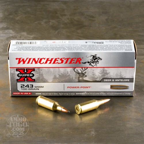 243 WSSM Power-Point (PP) Ammo for Sale by Winchester - 20 Rounds