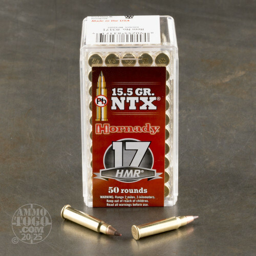 17 HMR Ammo - 50 Rounds of 15.5 Grain Polymer Tipped by Hornady